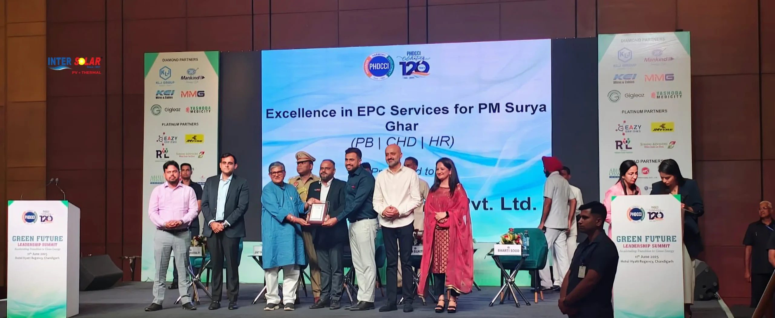 Inter Solar Wins PHDCCI Award for Best EPC Services 2025